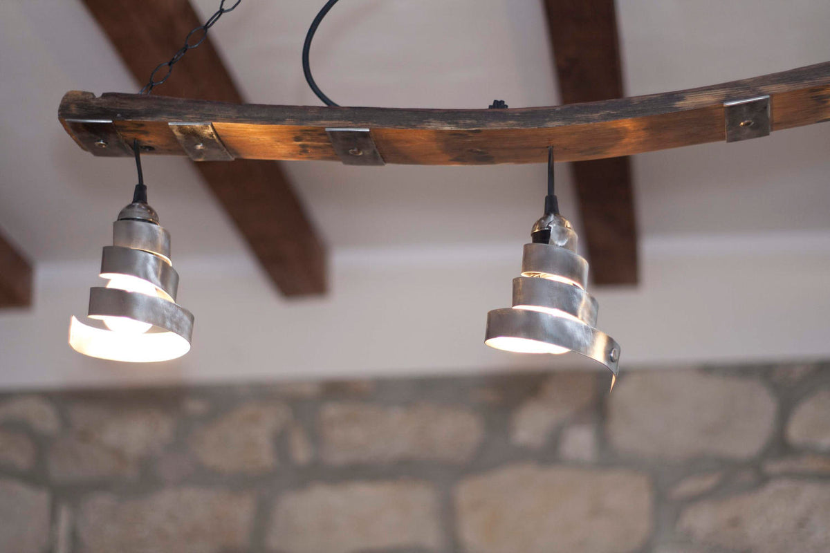 Rustic barrel ceiling light - Wine barrel light fixture – Black Sea ...
