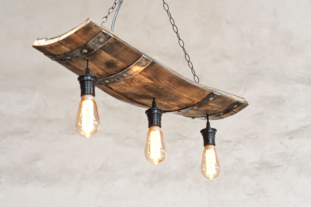 Rustic ceiling lights - Wine barrel light fixture – Black Sea Lighting