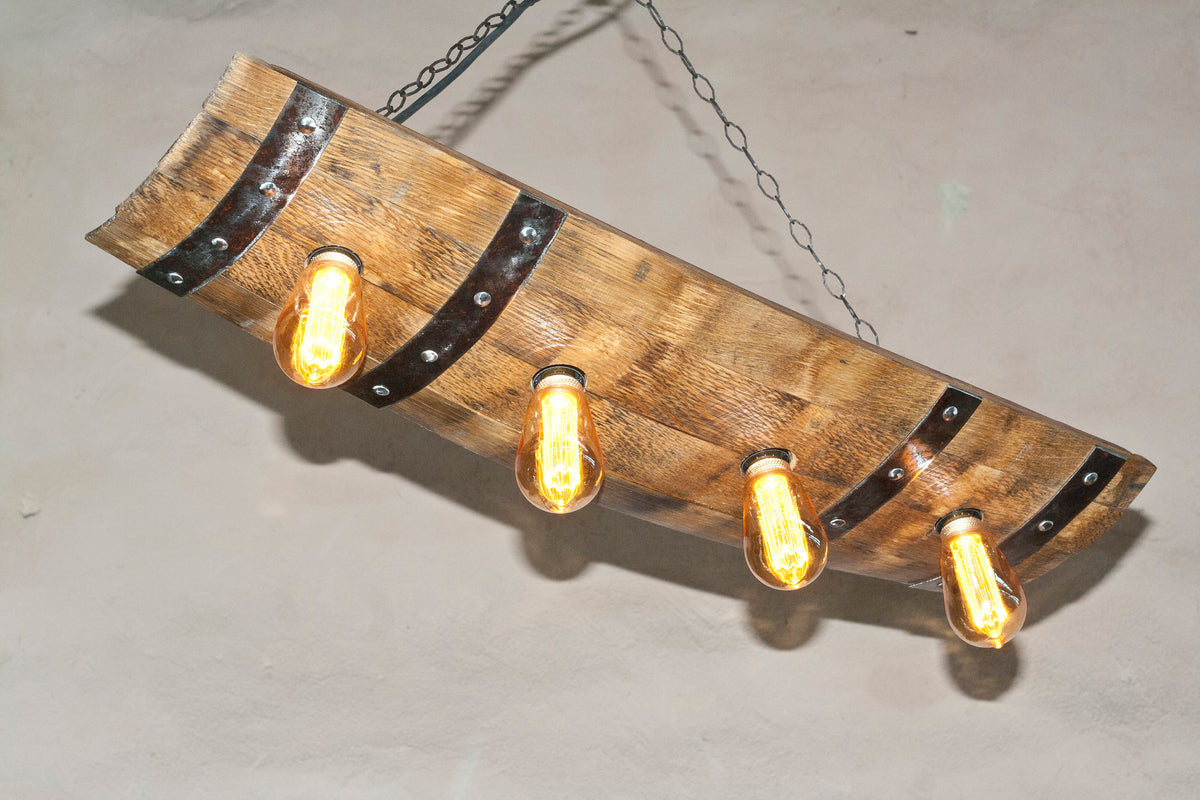 Rustic barrel ceiling lights - Wine barrel lighting fixture – Black Sea ...